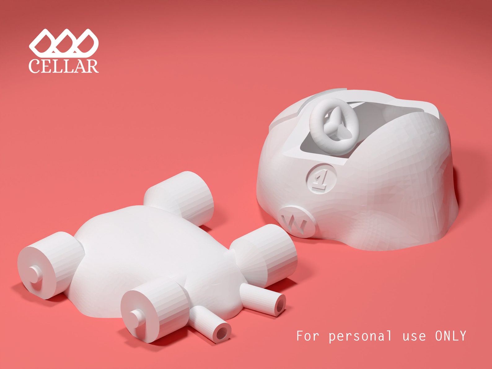 Cartoon Replica Set Boulder Mobile 3D Model for 3D Printer Digital File ...