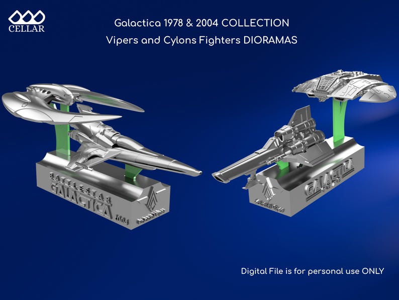 Battlestar Galactica 1978 & 2004 | Viper and Cylon Fighters |sci-fi ...