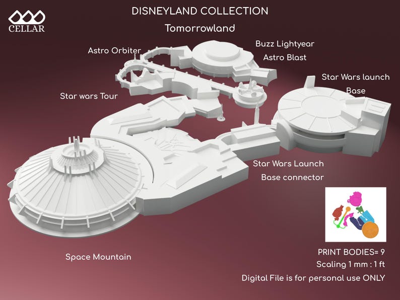 Disneyland Collection 3, 5 Models - the Original Theme Park Miniature ...