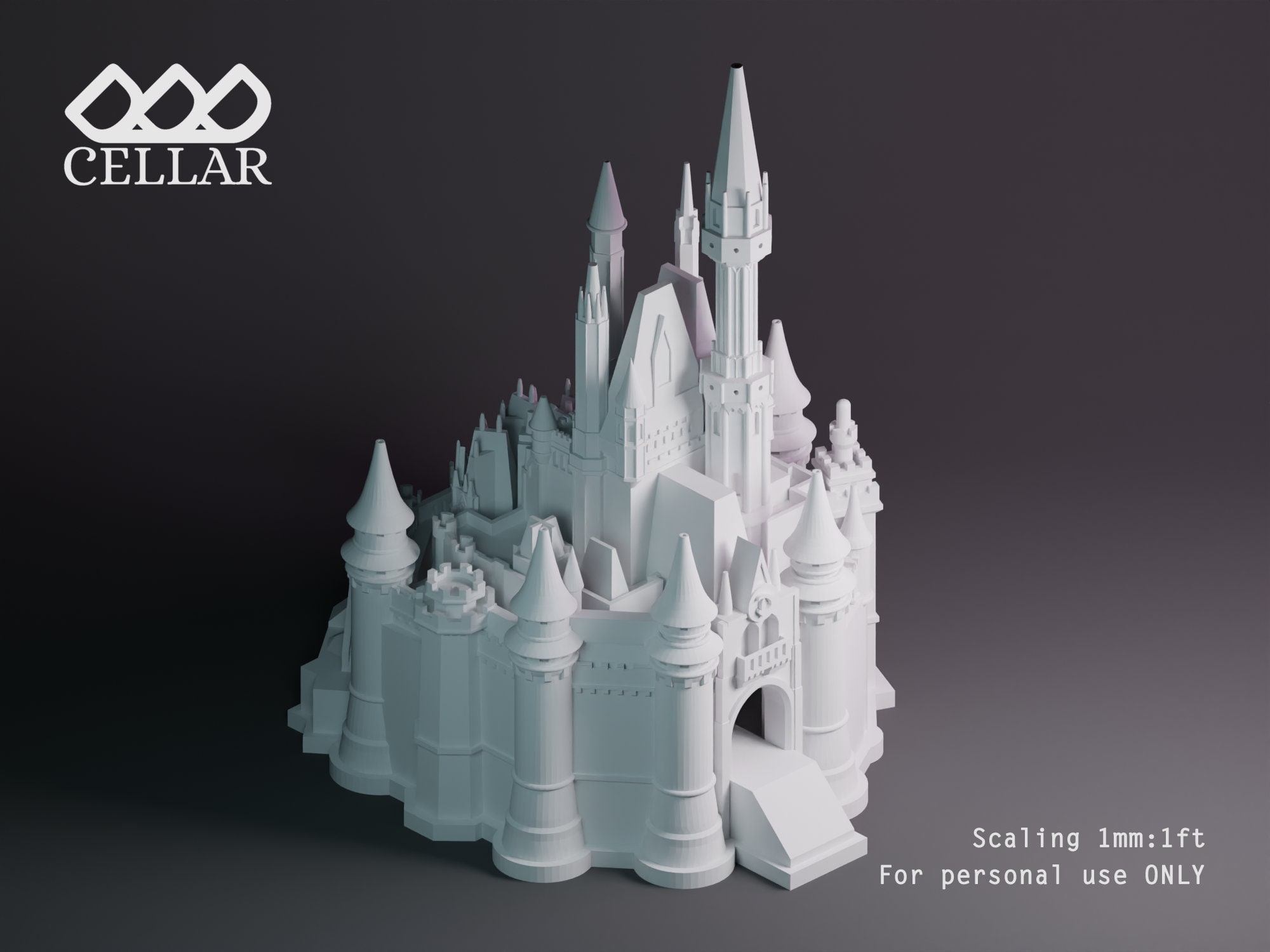Theme Park Miniature Replica MK Princess Castle Digital File ONLY 3D ...