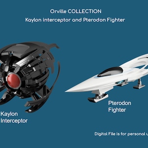 Orville Sci-fi Model Replica Set – Kaylon Interceptor & Pterodon ...