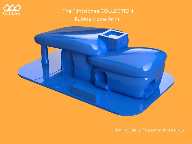Flintstones 3D Model Set | Flintmobile, Homes (digital File) - Etsy
