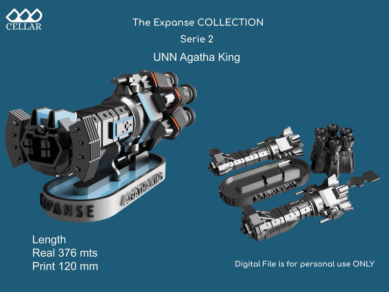 The Expanse Starships Collection 2 - 6 Ships - Set B2 3D Model Replica ...
