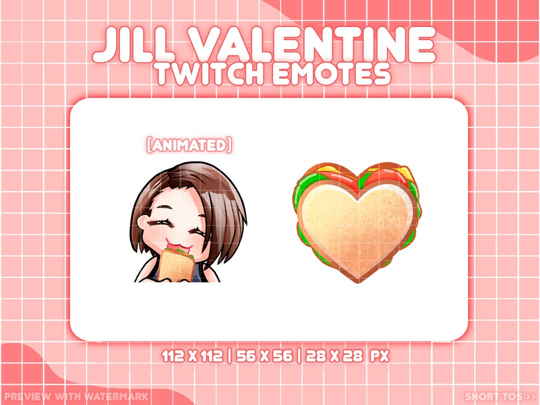 Resident Evil Jill Valentine Twitch Emotes Animated Eating Streamer ...