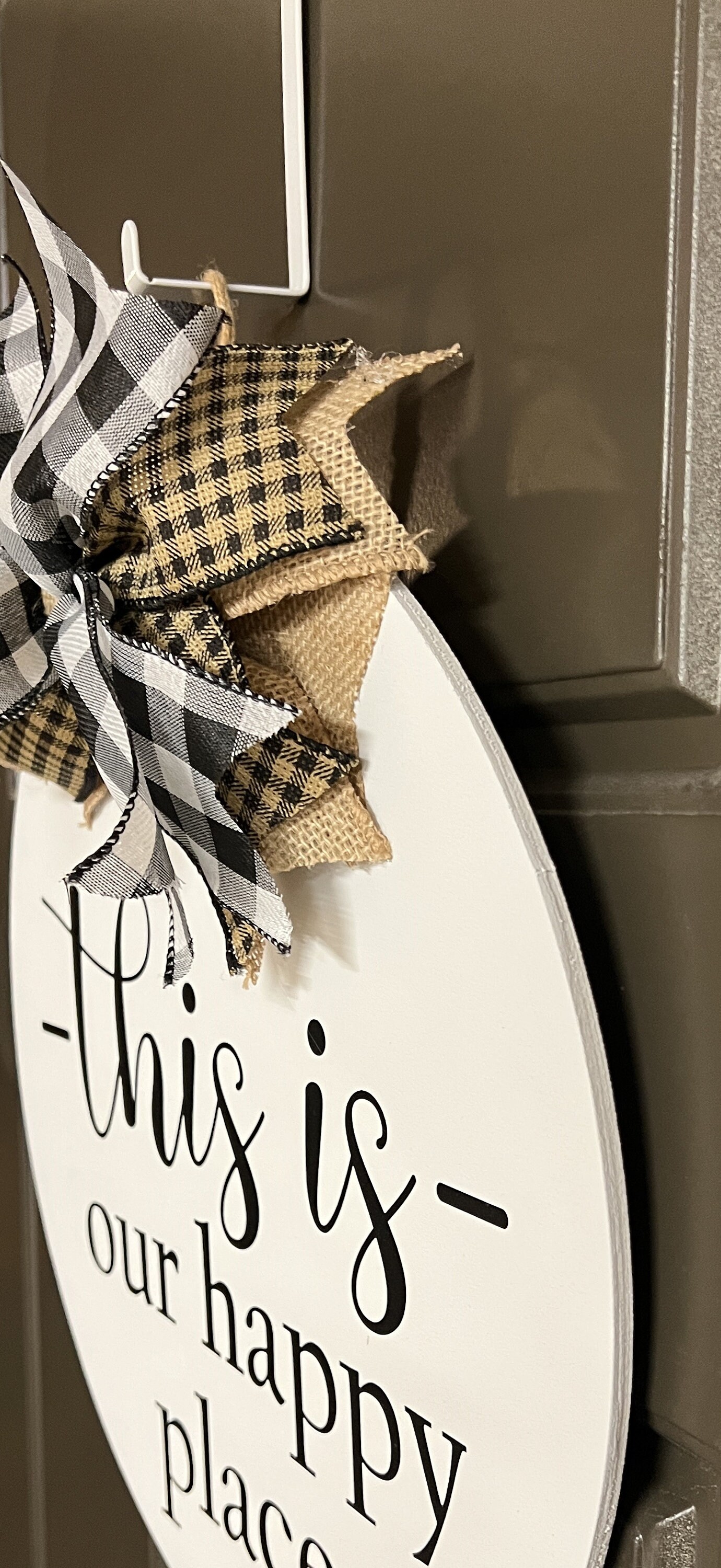 This is Our Happy Place Door Hanger or Wall Sign - Indoor / Outdoor ...