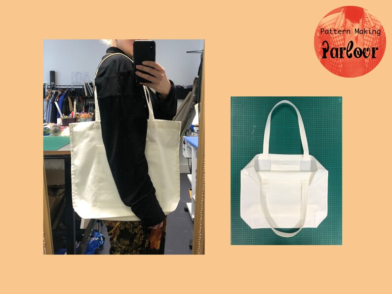 Tote Bag With Pockets PDF Sewing Pattern | Instant Digital Download ...