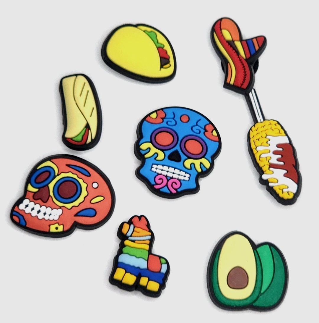 Fiesta Charms for Crocs Cultural Food Charm for Clogs Elote Taco ...