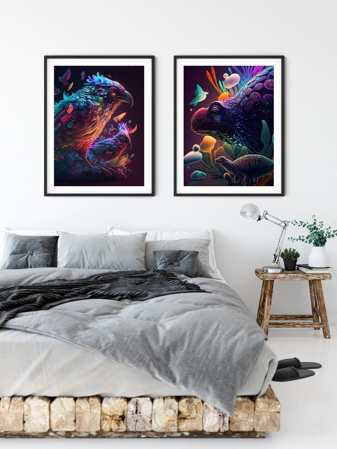 100+ Illustrated Animal Digital Art Prints. From Fantastical Creatures ...