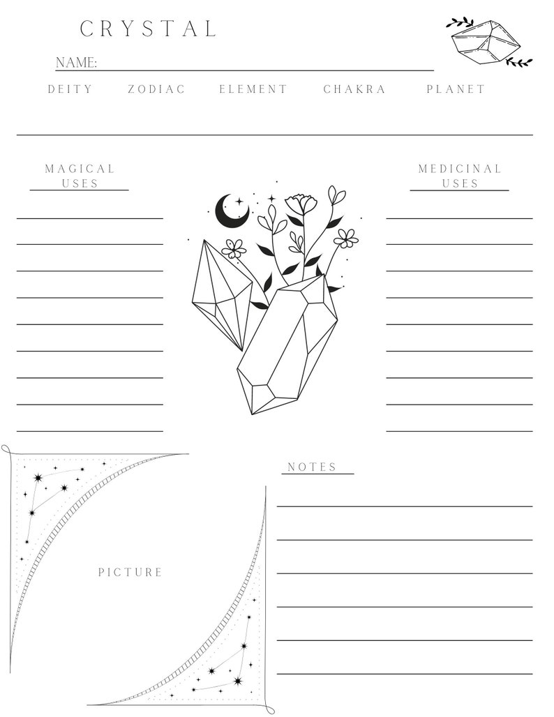 Printable Book of Shadow Page Templates - Etsy