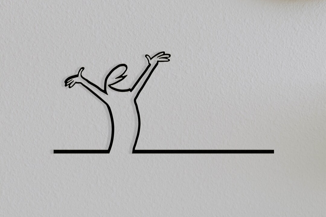 La Linea Wall Decor ''happy'' - Silhouette La Linea - Wall Decoration ...