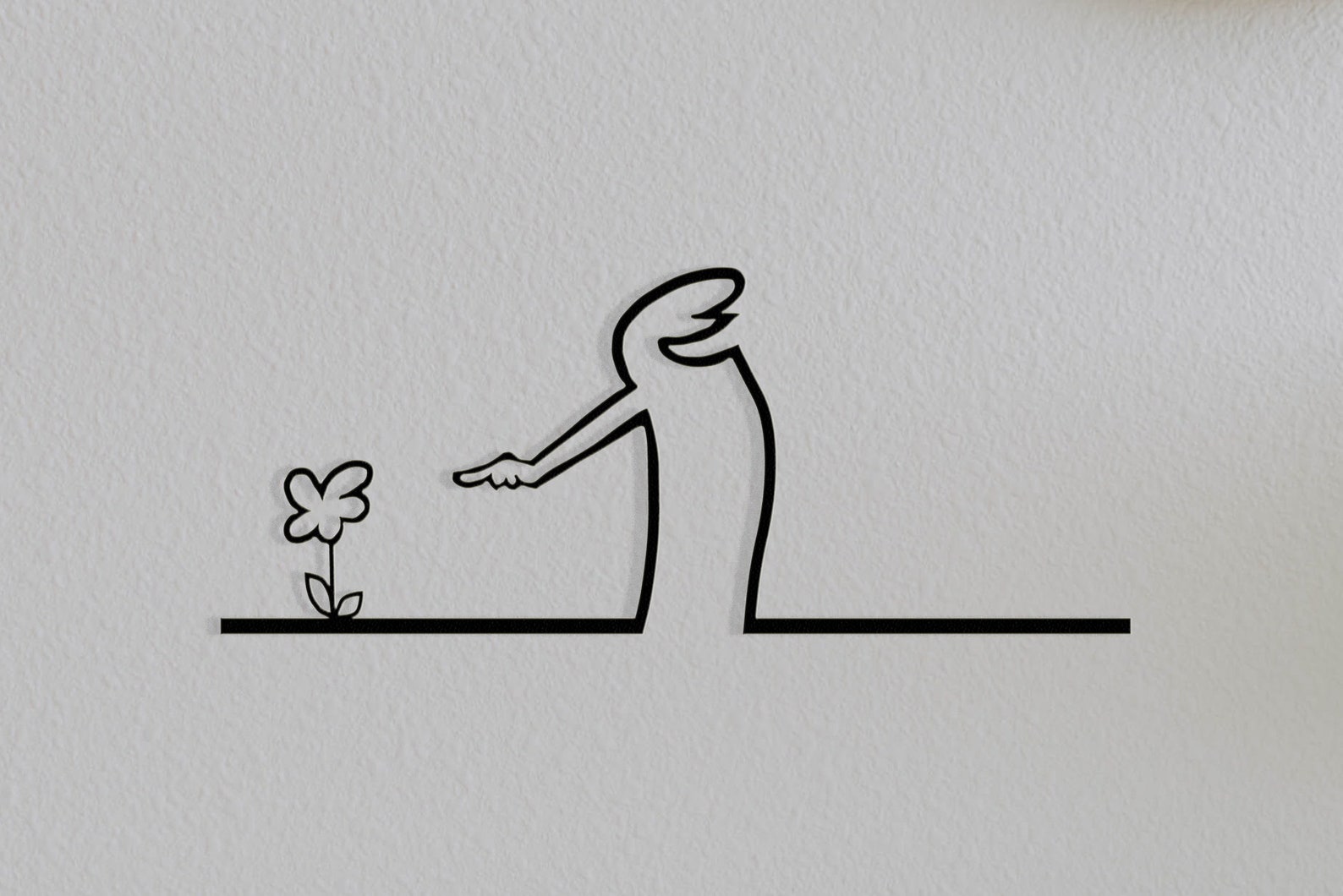 La Linea Wall Decor '' Flower '' - Silhouette La Linea - Wanddekoration ...