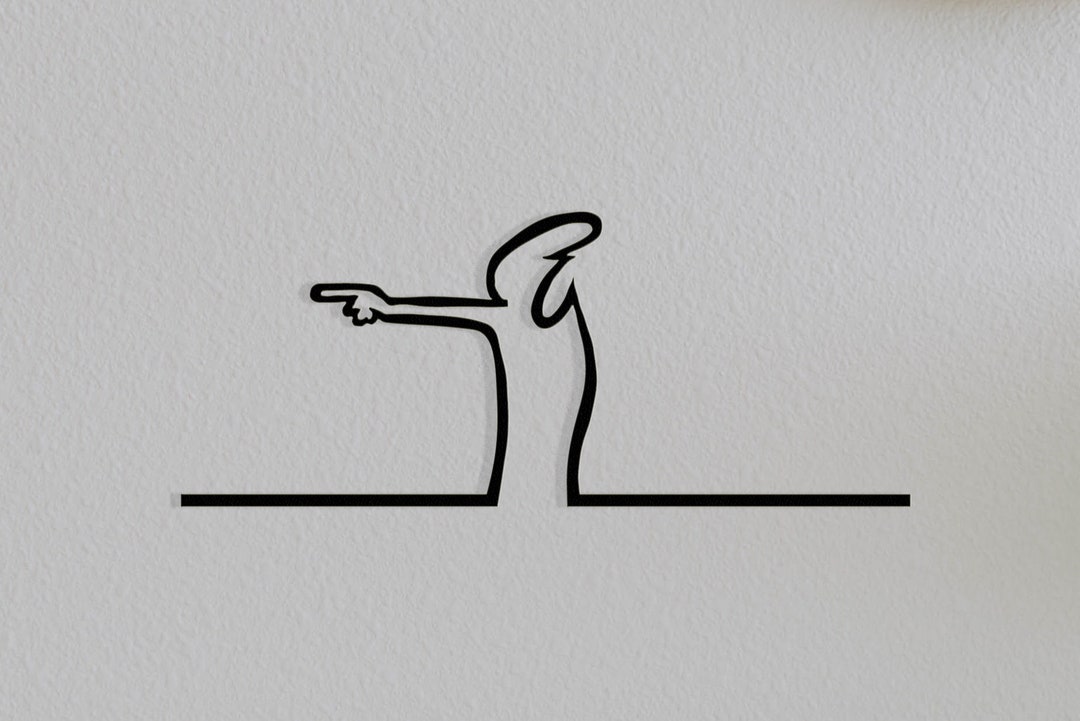 La Linea Wall Decor ''pointing'' Silhouette La Linea Wall Decoration La ...