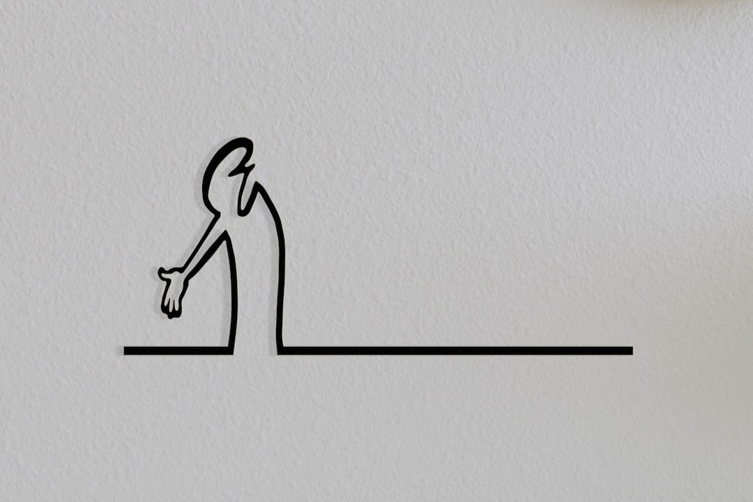 La Linea Wall Decor ''scolds'' - Silhouette La Linea - Wall Decoration ...