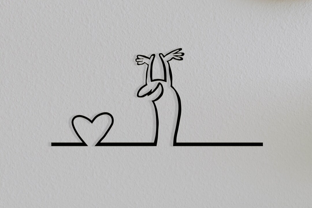 La Linea Wanddeko ''Herz'' Silhouette La - Etsy.de