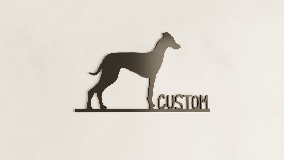Personalized Whippet Wall Decor | Custom Dog Name | Pet Lover Gift ...