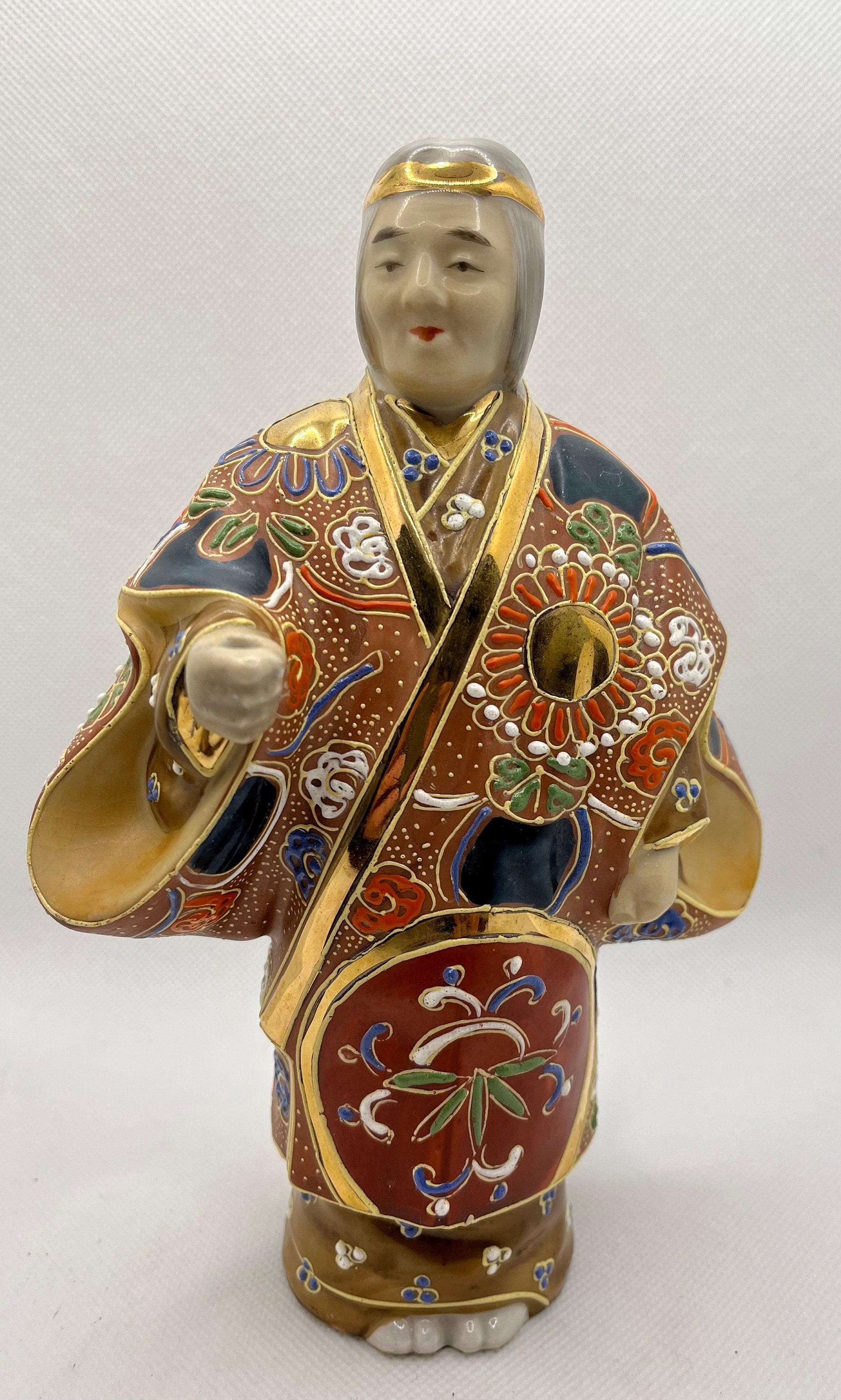 Japanese Satsuma Moriage Woman Sage Statue Figure Figurine C1940 - Etsy