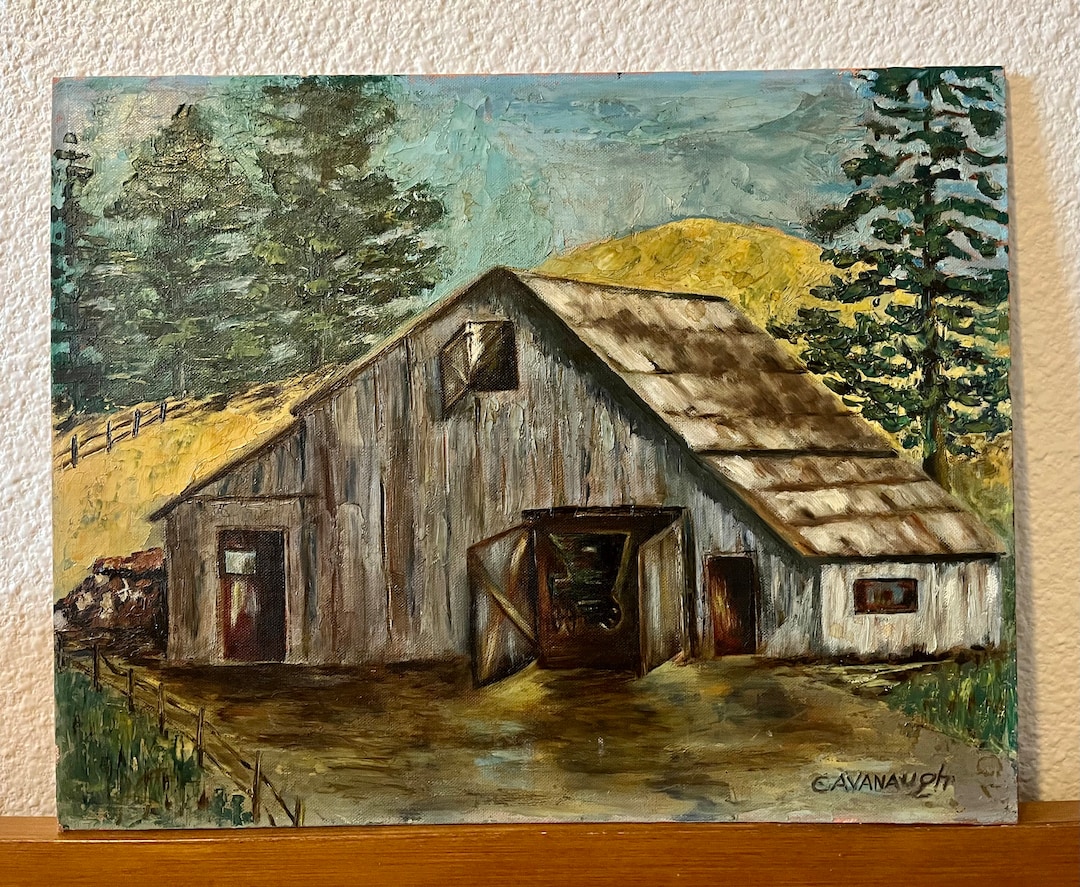Oil on Canvas Original Art Painting the Old Farmhouse Artist Signed ...