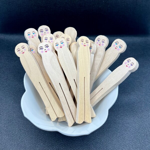 Wood Doll Pins - Etsy
