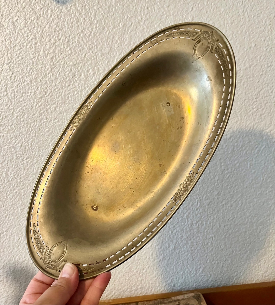 Vintage W.B. Mfg Co. Silver Plate Oval Serving Tray 3013 Made in USA ...