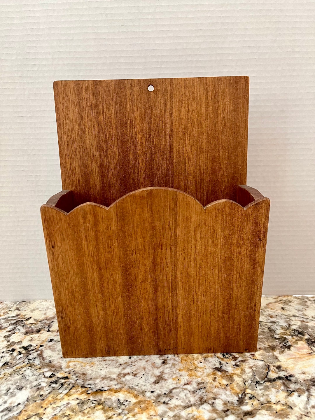 Vintage Wooden Wall Mount Letter Bill Holder Scrolled Edge - Etsy