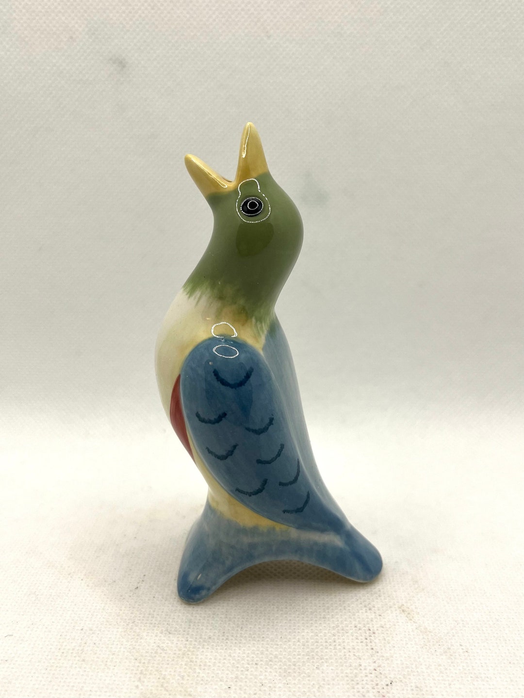 Vintage Pfaltzgraff Pie Bird | Blue Green Yellow Pie Vent | White ...
