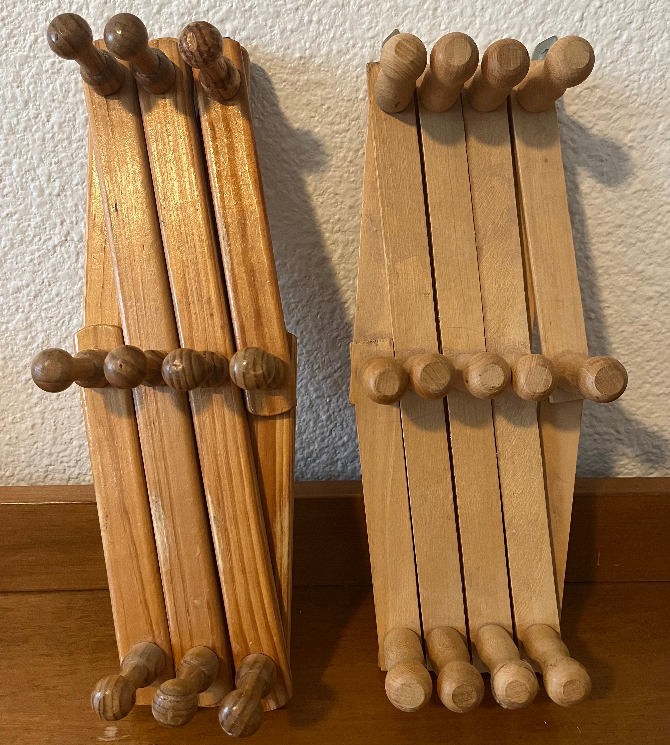 Vintage Wood Accordion Peg Rack, Wall Hanging, Wall Decor, Wood Decor ...