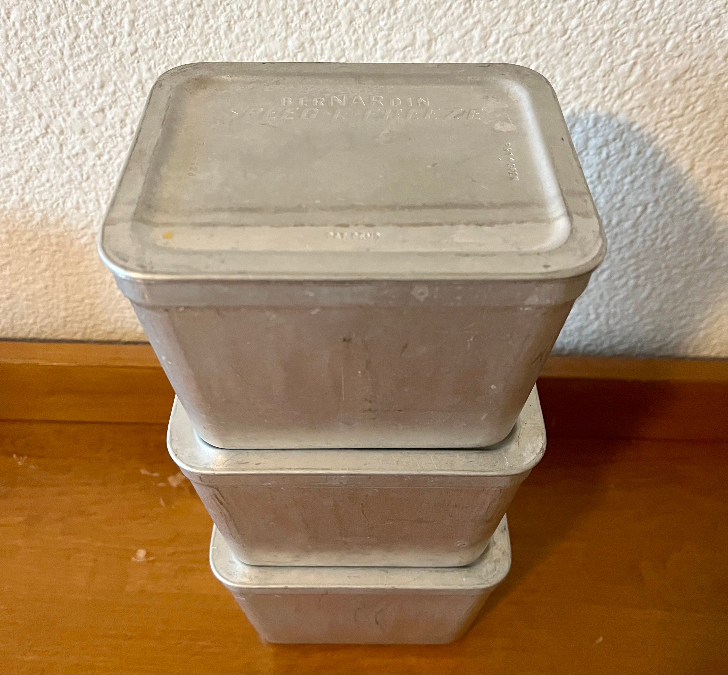 Vintage 1950s Bernardin Speed E Freeze Aluminum Food Storage Containers ...