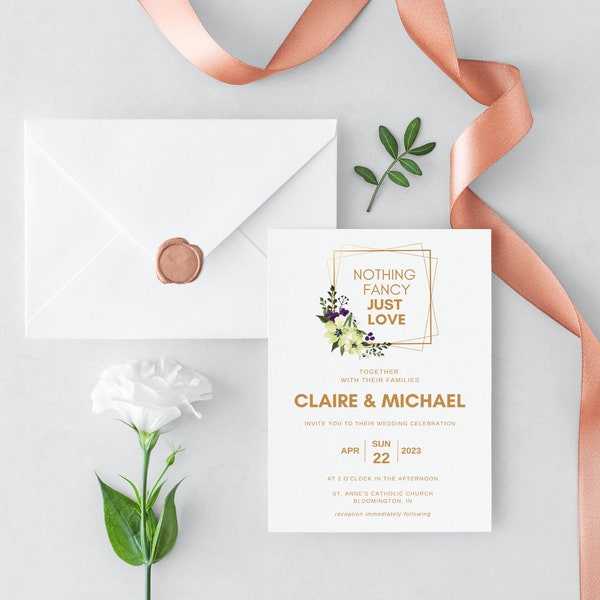 Intimate Wedding Invitations - Etsy