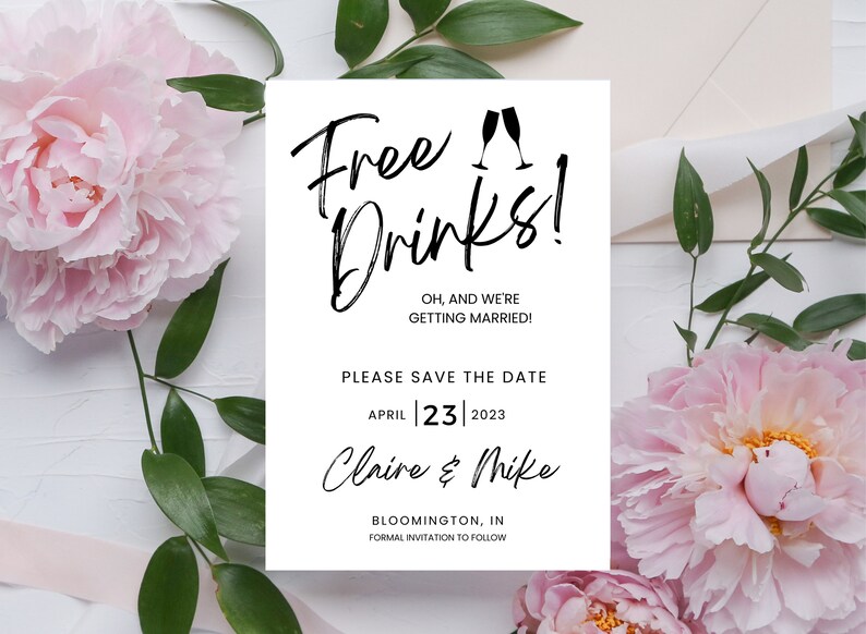 Funny Save the Date Template | Instant Download | Editable Canva ...