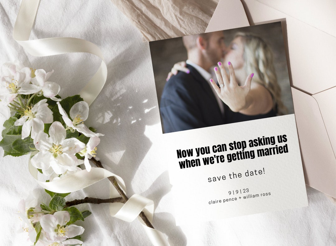 Funny Save the Date Canva Template, Instant Download, Editable Template ...