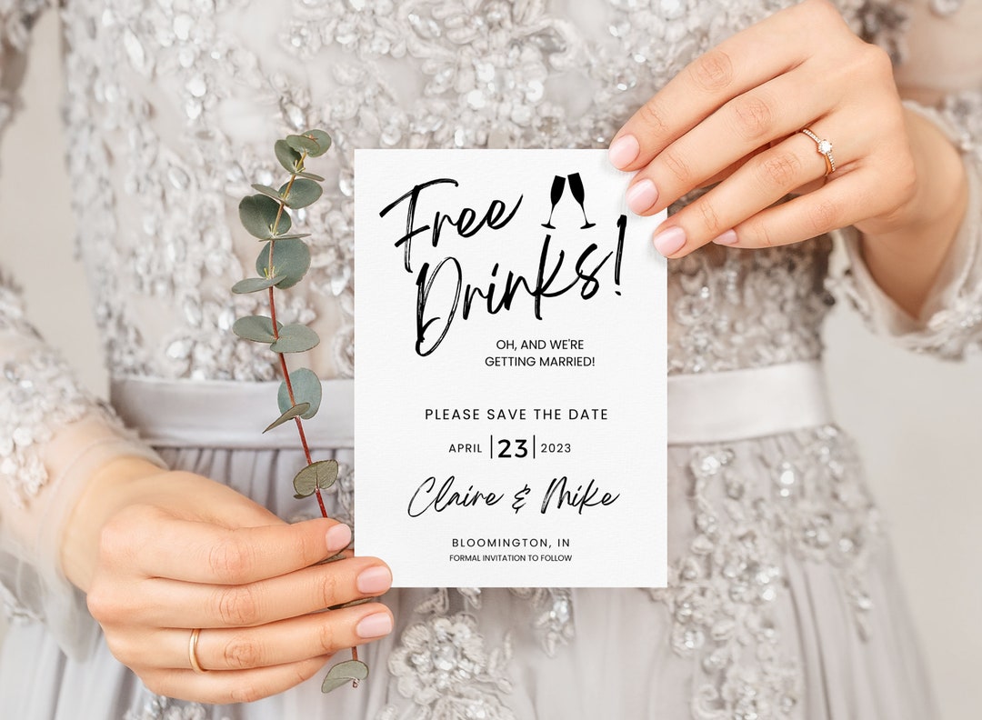 Funny Save the Date Template | Instant Download | Editable Canva ...