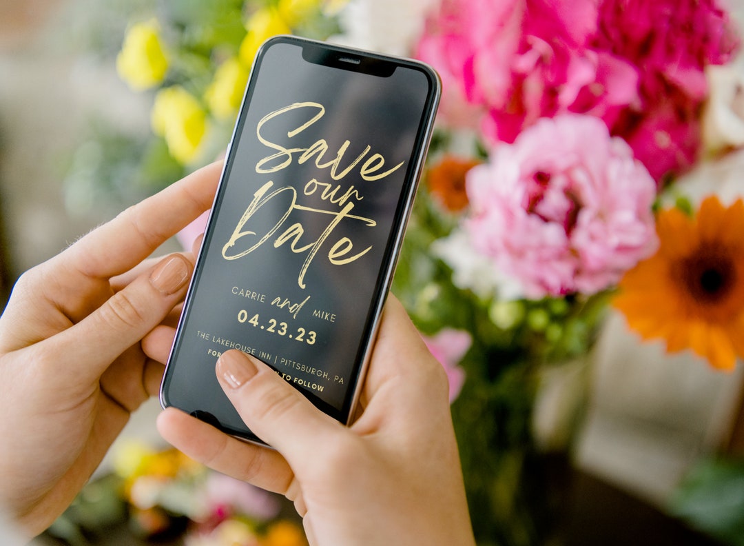 Save Our Date Video Canva Template, Evite, E-invite, Editable Template ...