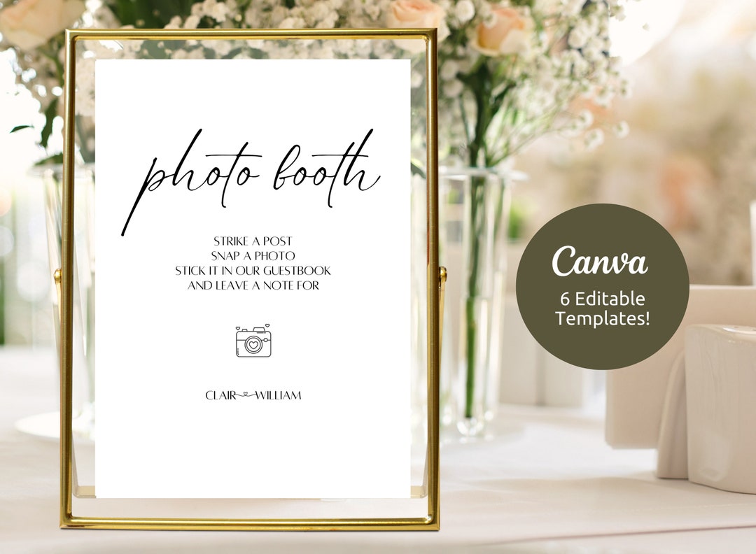 Photo Booth Sign Bundle, Selfie Station Sign Printable, Photo Booth ...