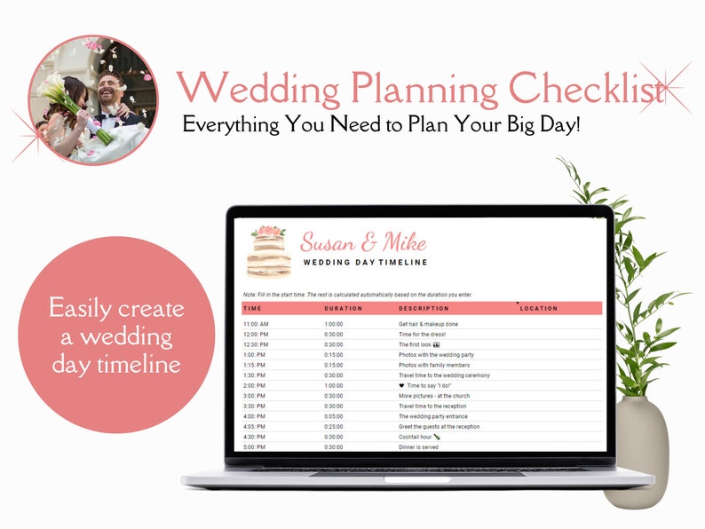 Wedding Planning Checklist Google Sheets, Wedding Budget Planner ...