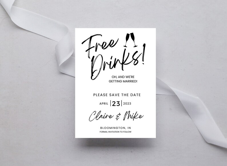 Funny Save the Date Template | Instant Download | Editable Canva ...