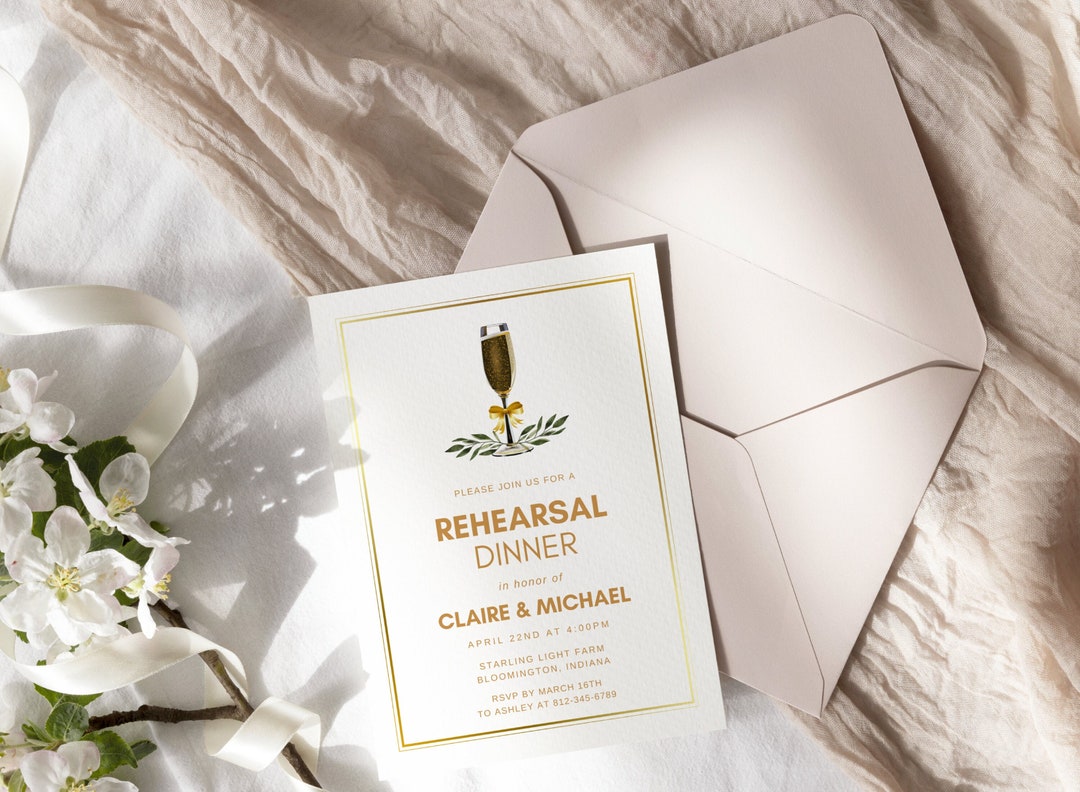 Printable Invite | Print at Home | Template Canva | Rehearsal Dinner ...
