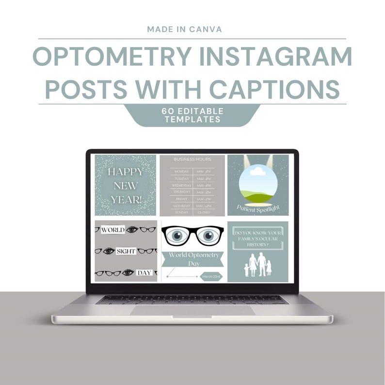 Sixty Optometry Instagram Templates With Captions | Canva Designs ...