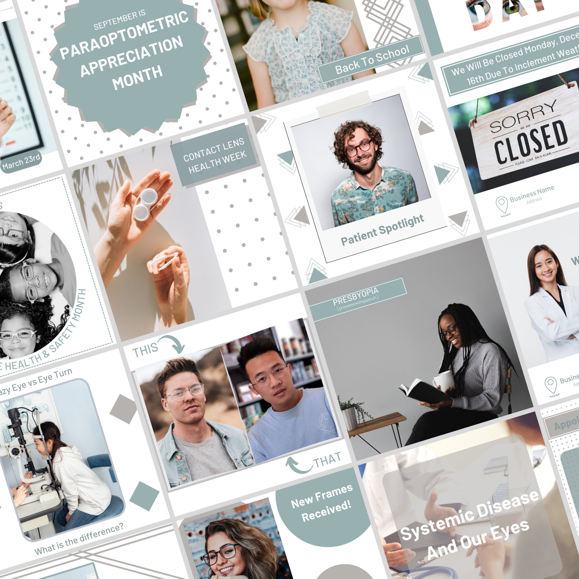 Eighty Optometry Instagram Templates With Captions | Canva Designs ...