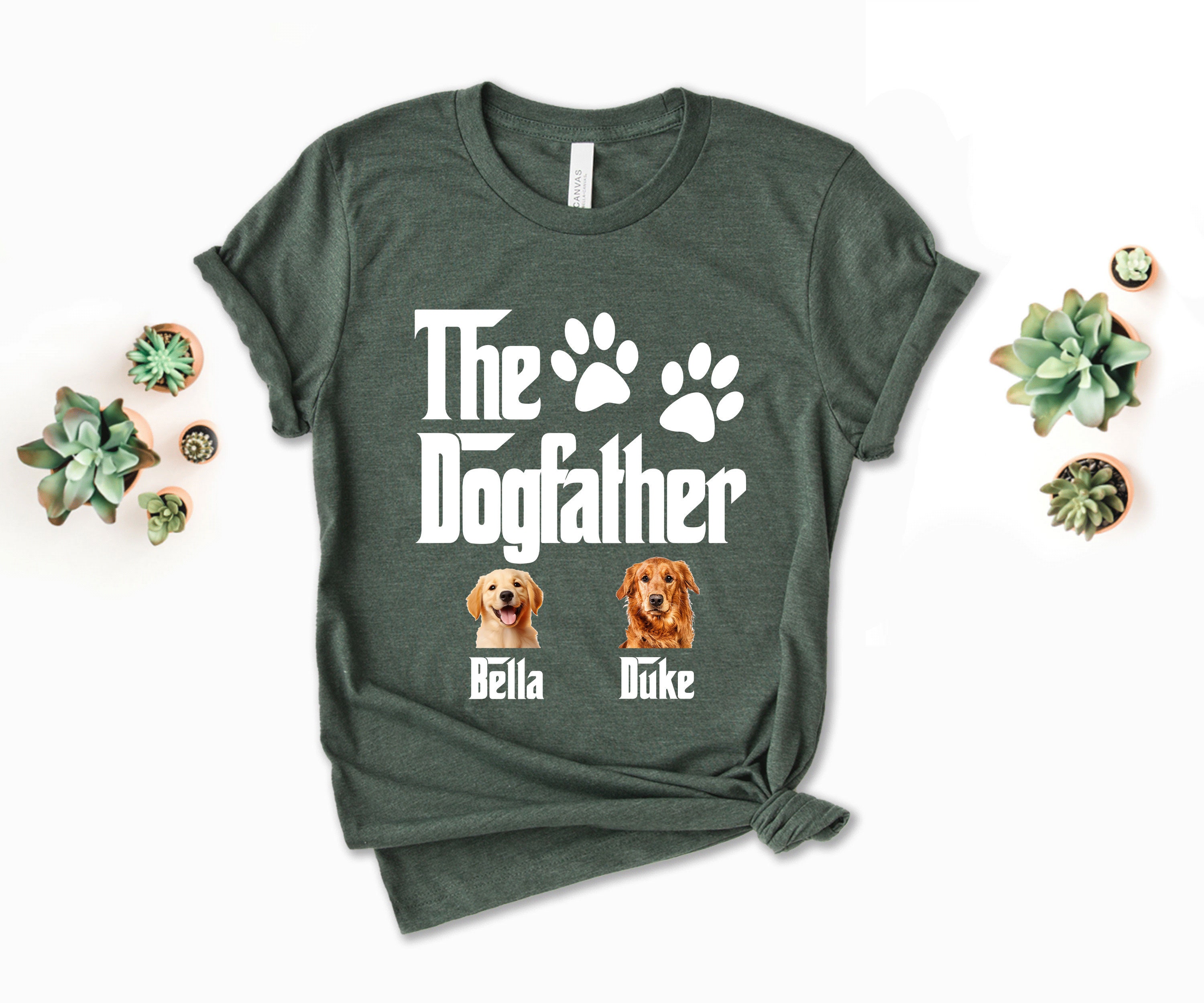 Personalized Dog Dad Shirt, the Dog Father T-shirt, Custom Dog Dad ...