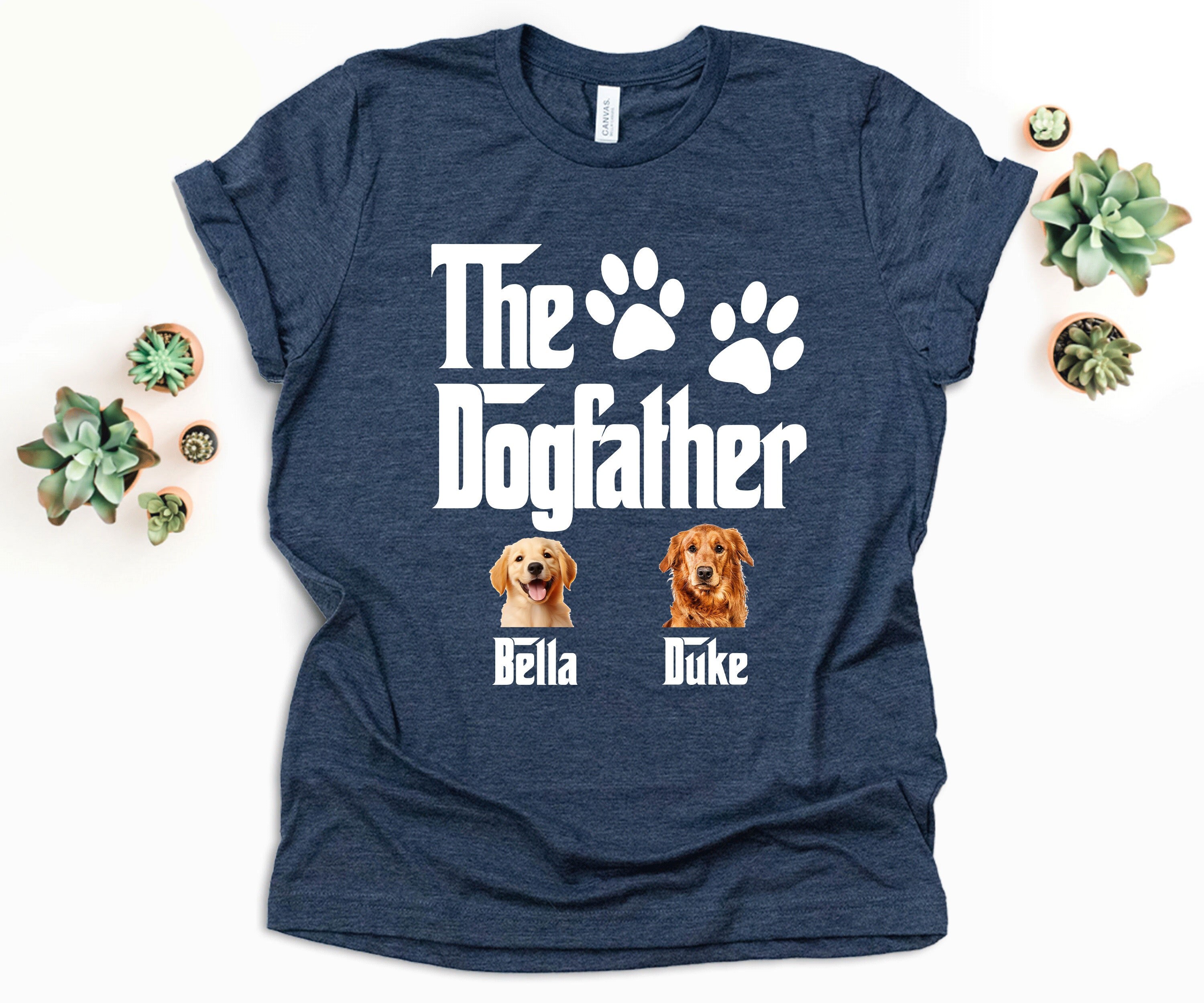 Personalized Dog Dad Shirt, the Dog Father T-shirt, Custom Dog Dad ...