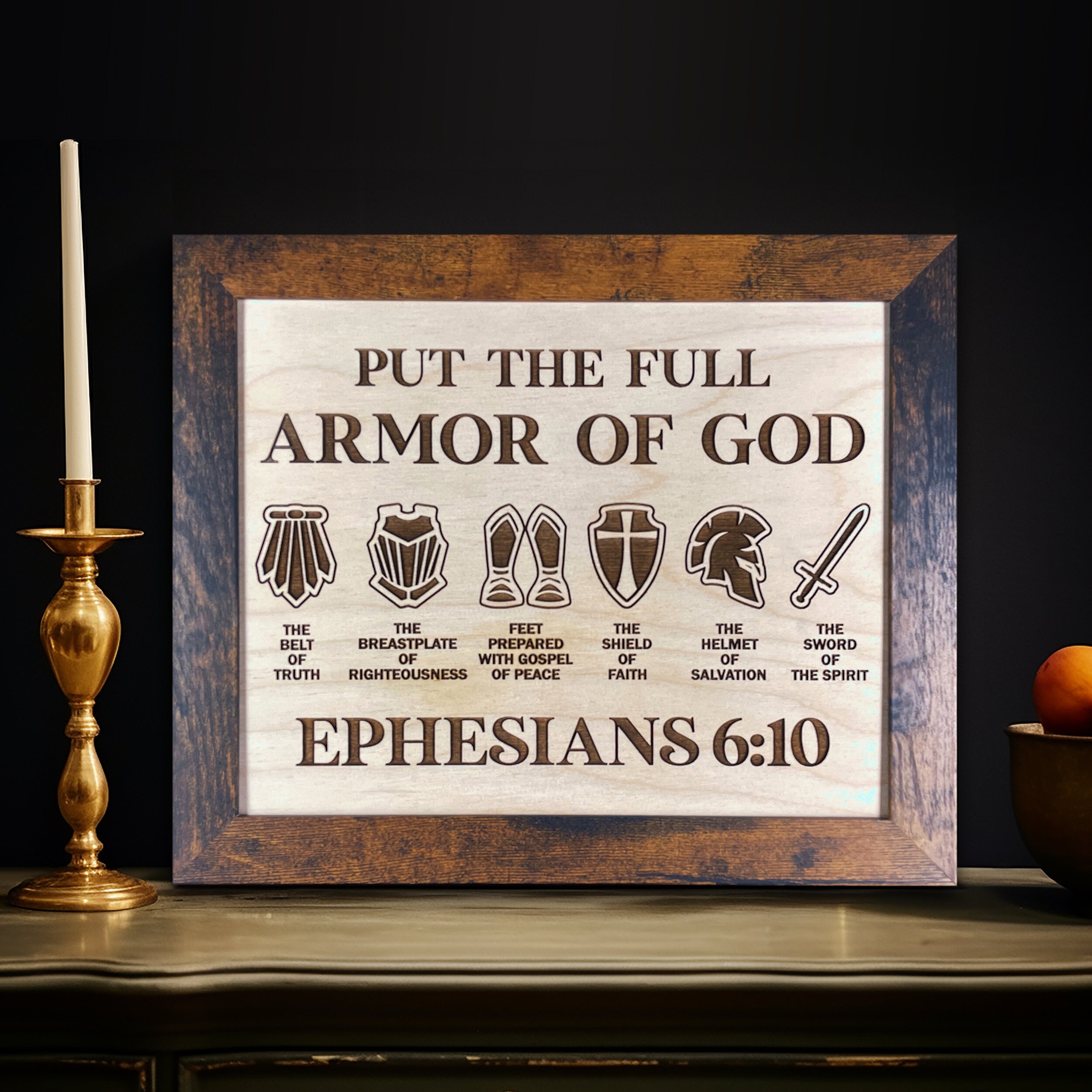 Armor of God Sign Christian Wall Art Religious Signs God Sign Religious ...