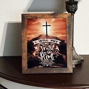 Bible Verse Metal Sign | Trust God Sign | Bible Verse Sign | Christian ...