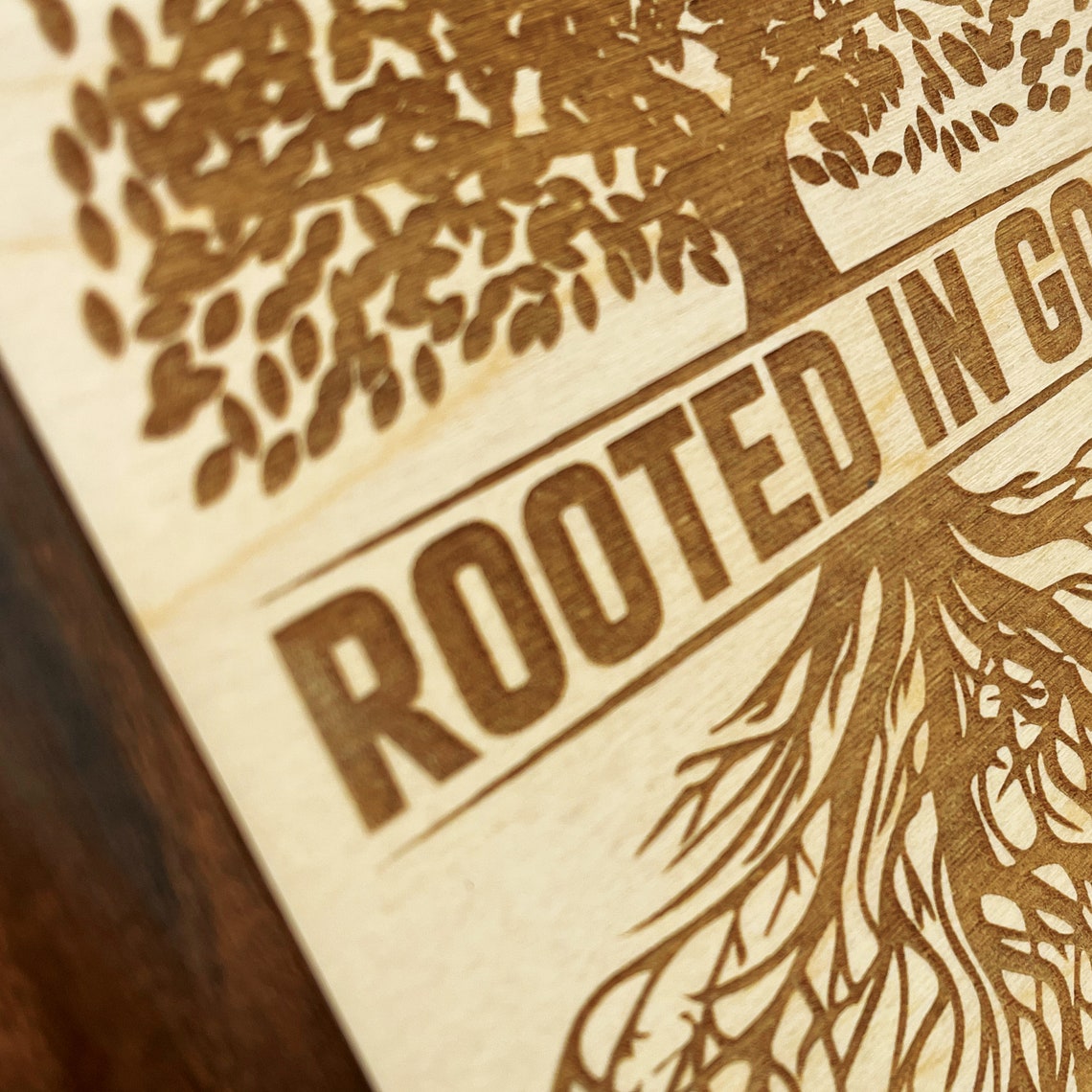 Rooted in God Sign Christian Sign Farmhouse Christian Sign Religious ...