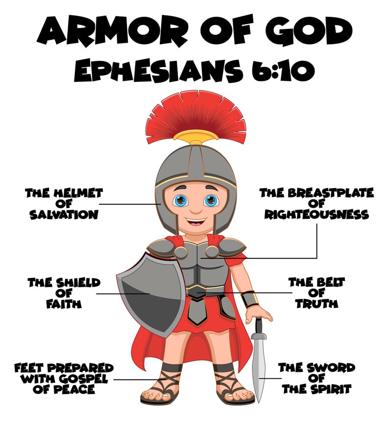 Kids Armor of God SVG for T-shirts, Wall Art, and Mugs - Etsy