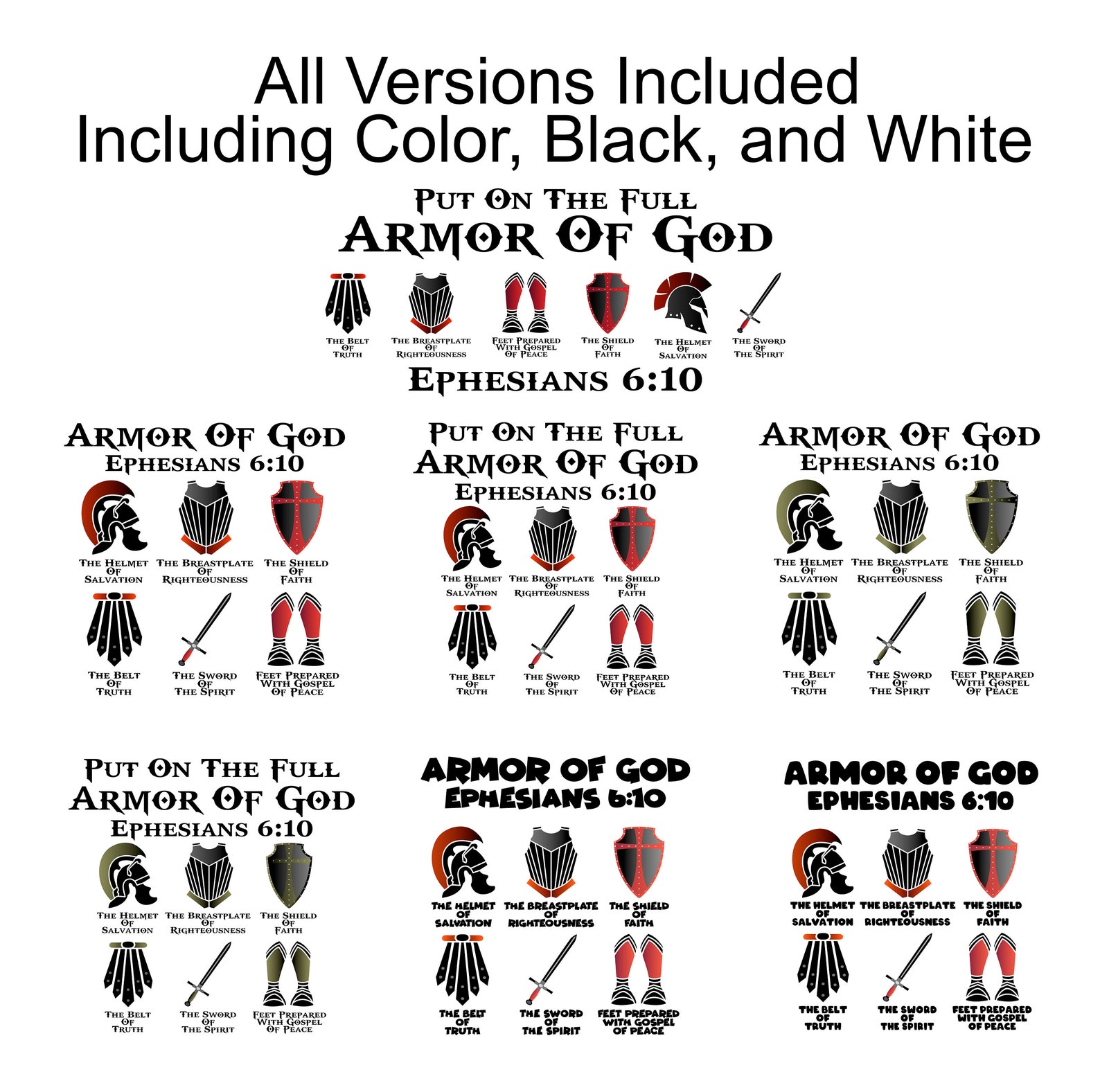 Armor of God SVG - Etsy