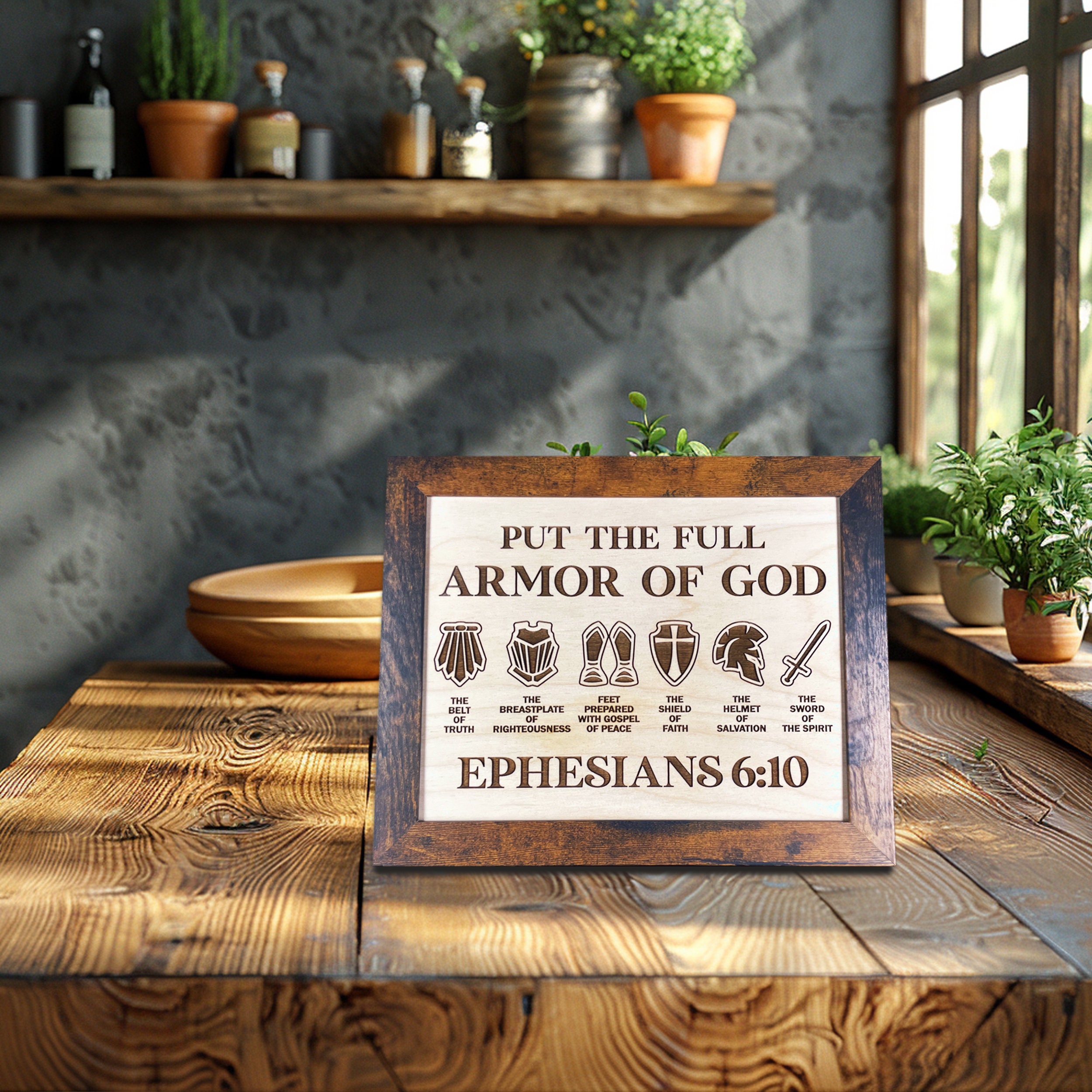 Armor of God Sign Christian Wall Art Religious Signs God Sign Religious ...