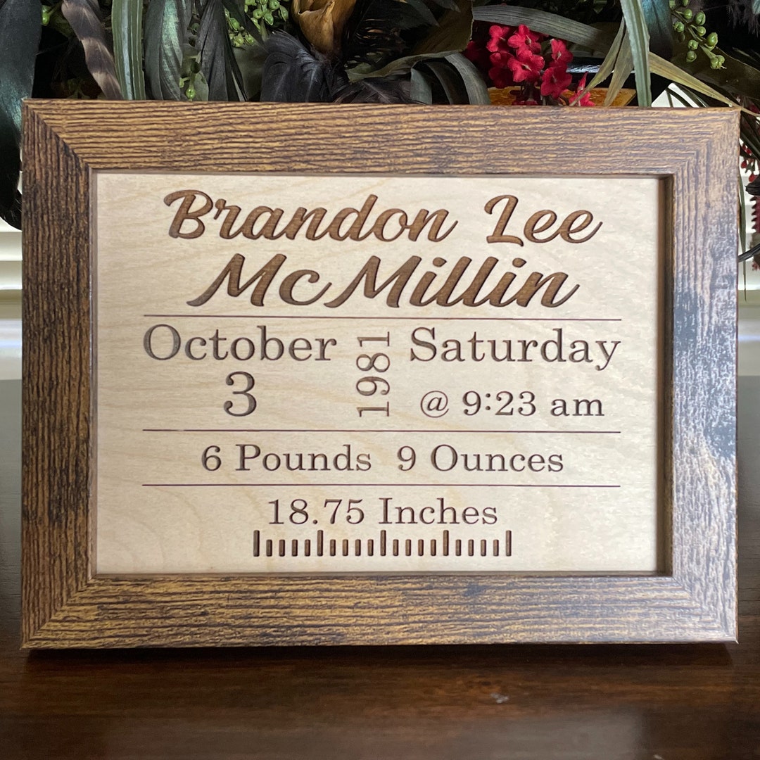 Personalized Birth Stats Sign | Custom Birth Stats Sign | Custom ...