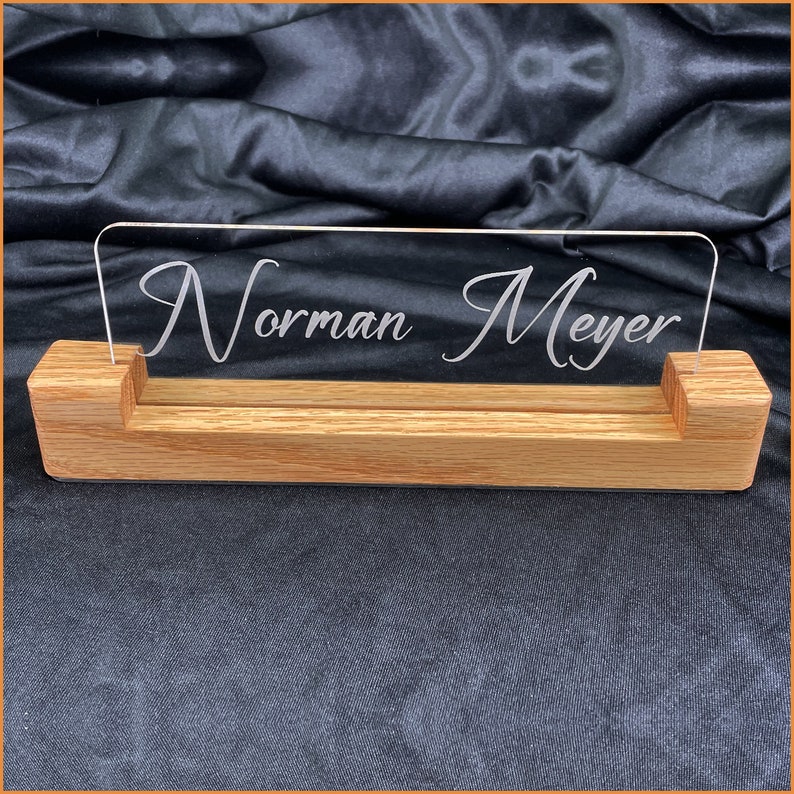 Acrylic Desk Name Plate Personalized Name Plate for Desk Custom Desk ...