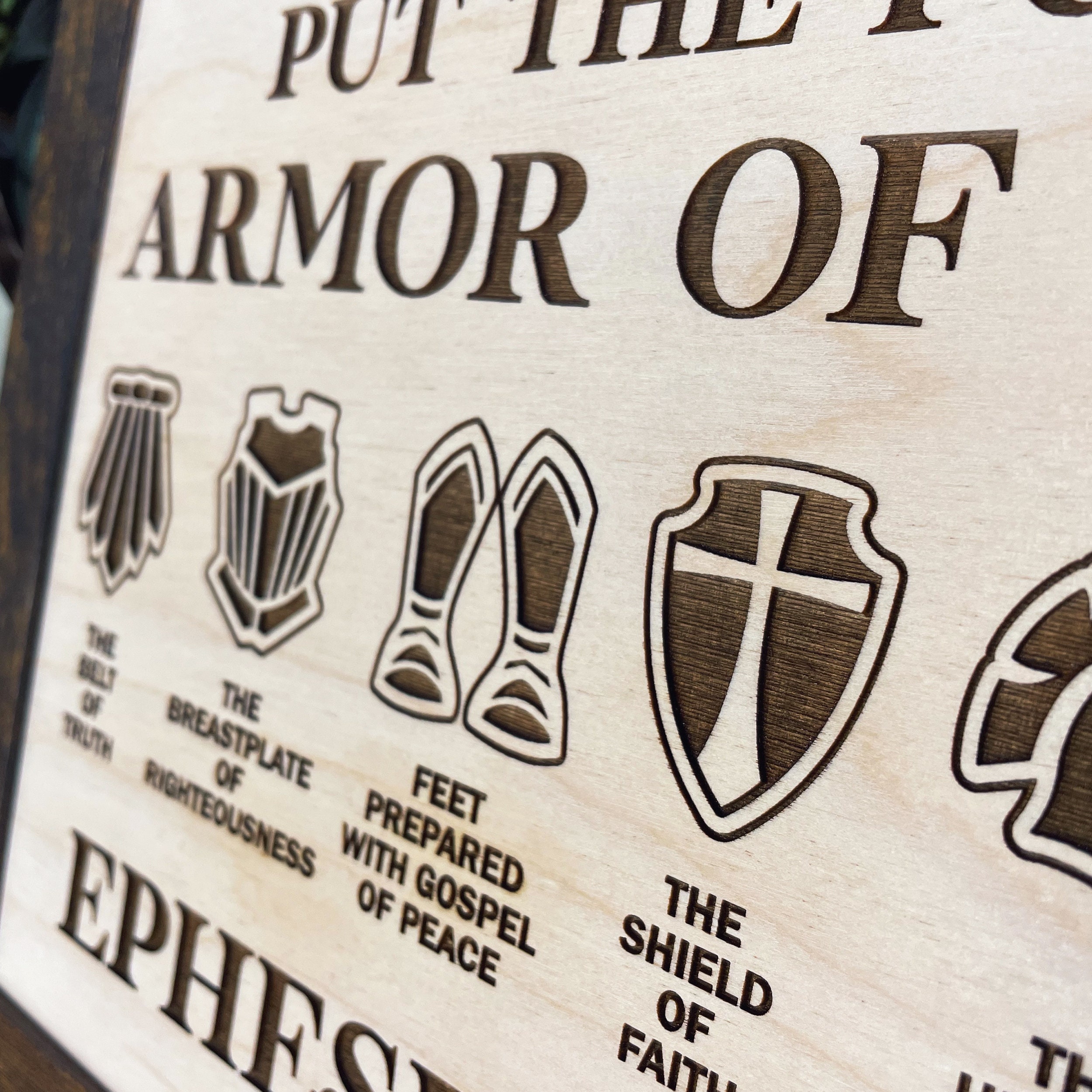 Armor of God Sign Christian Wall Art Religious Signs God Sign Religious ...