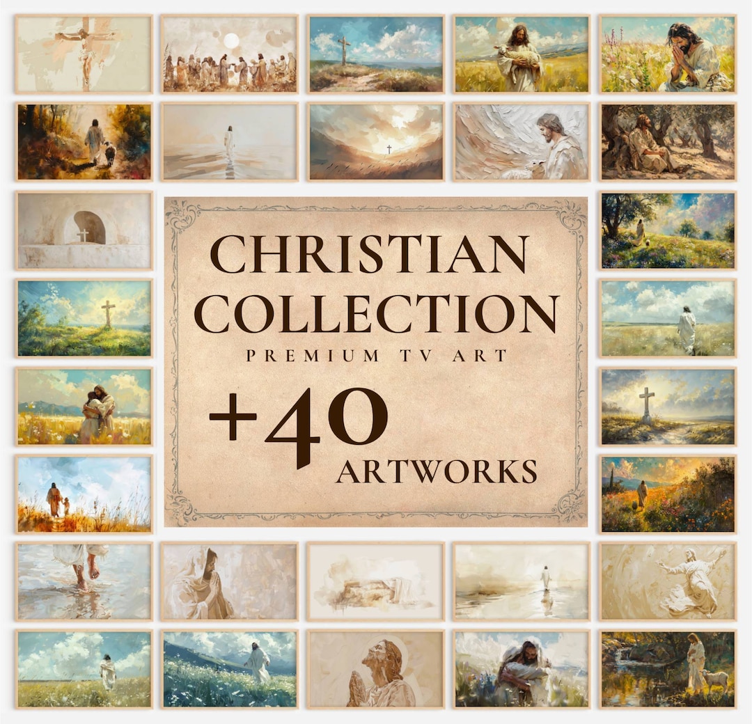 Christian Frame TV Art Set of 40+ | Religious TV Artwork | Easter 4K ...